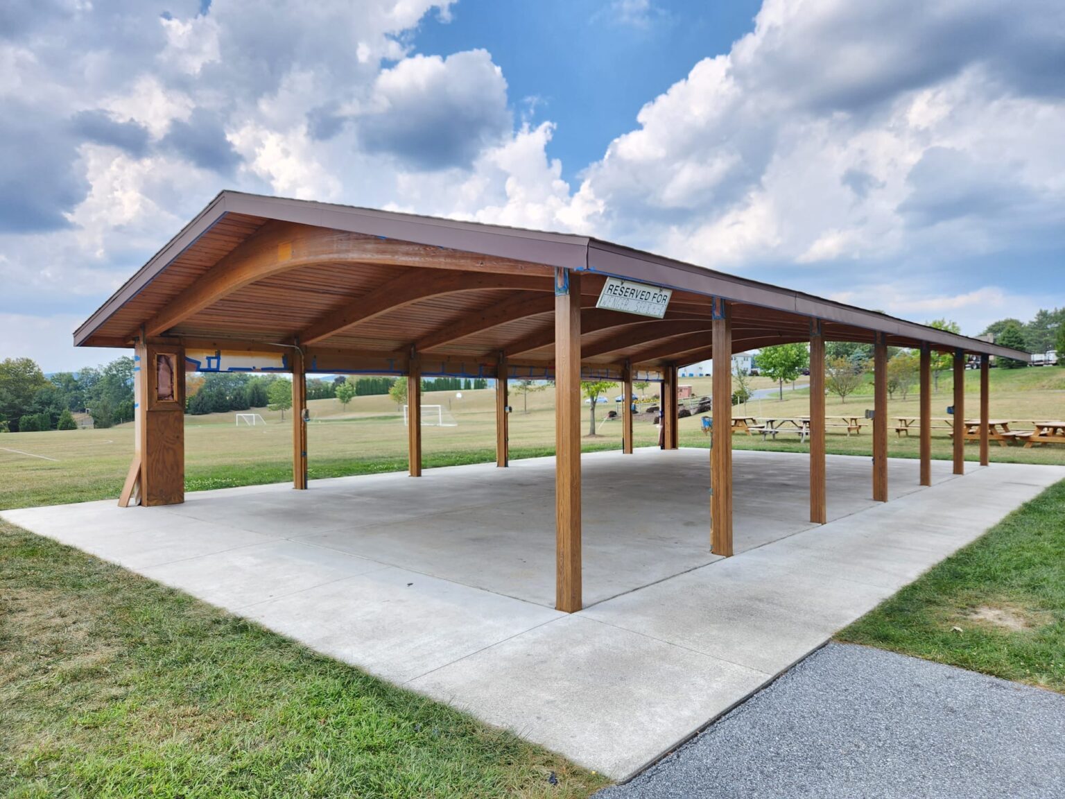 Professional Staining the Elizabeth Township Pavilion